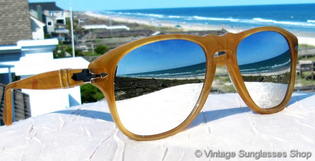 Persol Ratti 649 VL Light Havana Mirrored Sunglasses