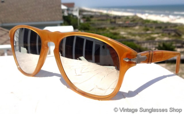 Persol Ratti 649 VL Light Havana Mirrored Sunglasses