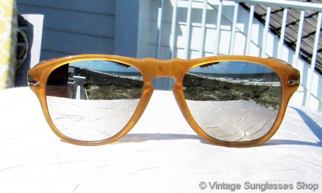 Persol Ratti 649 VL Light Havana Mirrored Sunglasses