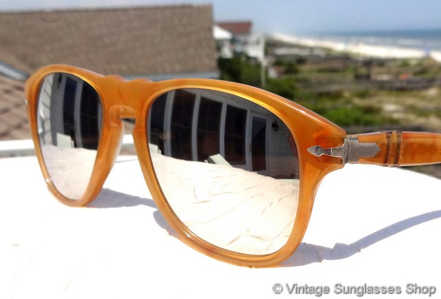 Persol Ratti 649 VL Light Havana Mirrored Sunglasses