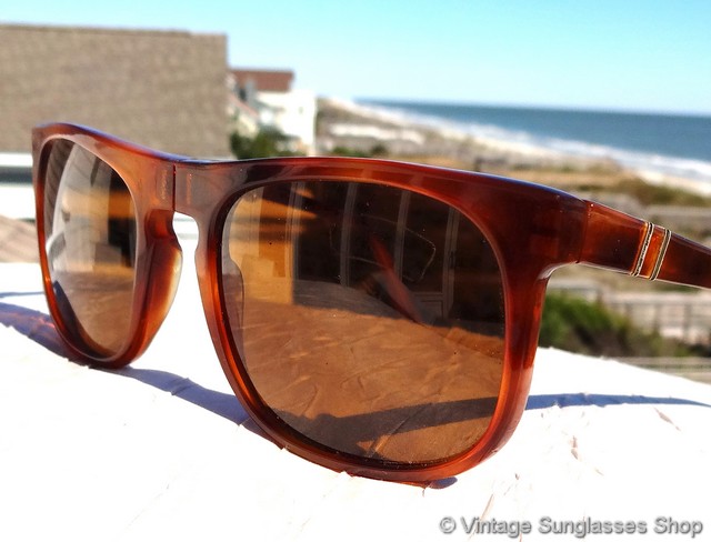 Persol 807 Folding Honey Tortoise Shell Sunglasses