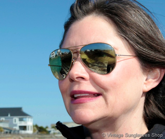 Ray-Ban 12k GF Double Gradient Mirror Aviator Sunglasses