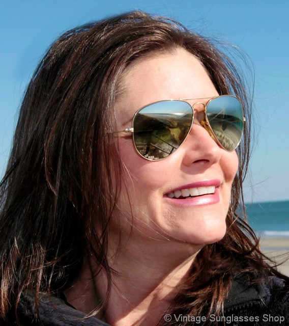 Ray-Ban 12k GF Double Gradient Mirror Aviator Sunglasses