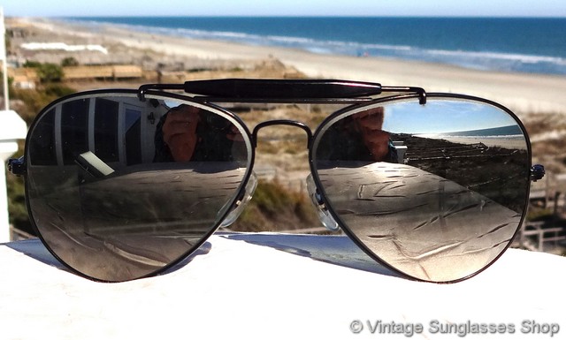 Ray-Ban 58mm Double Gradient Mirror Black Shooter Sunglasses