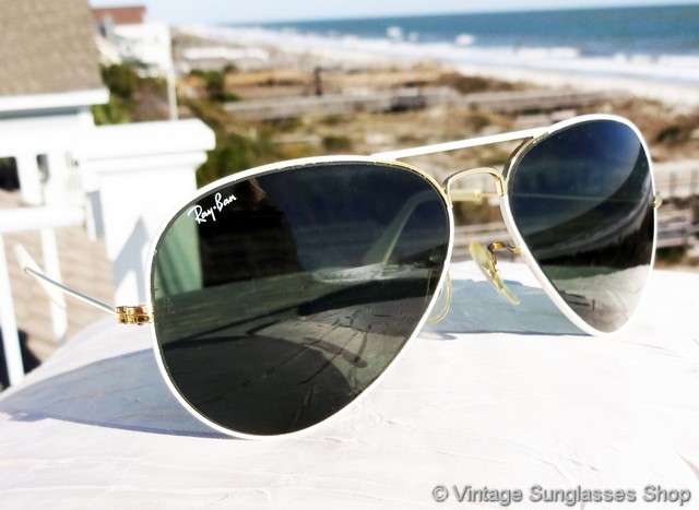 Ray-Ban White Flying Colors G-15 Sunglasses