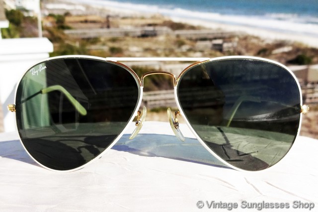 Ray-Ban White Flying Colors G-15 Sunglasses