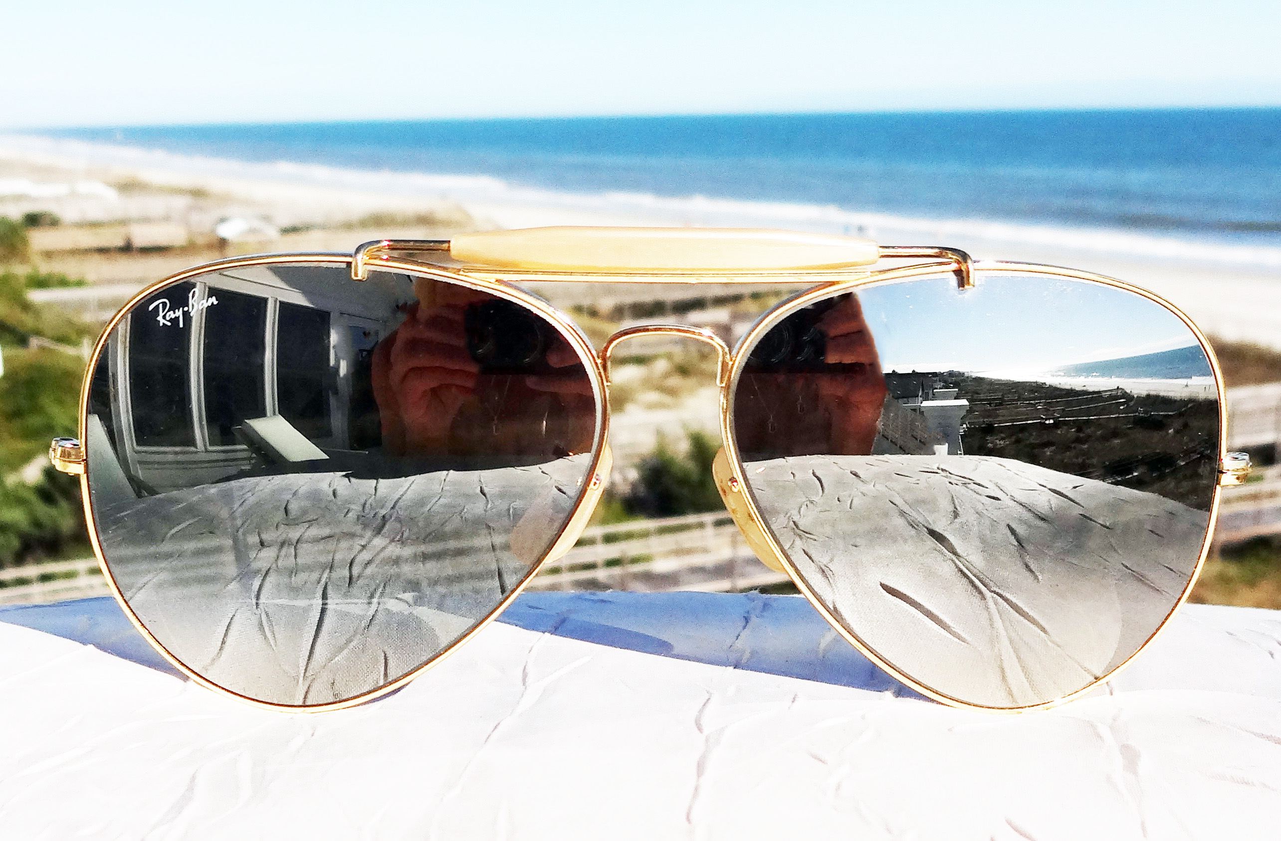 Ray-Ban Outdoorsman 62mm B-15 Gradient Mirror Shooter Sunglasses