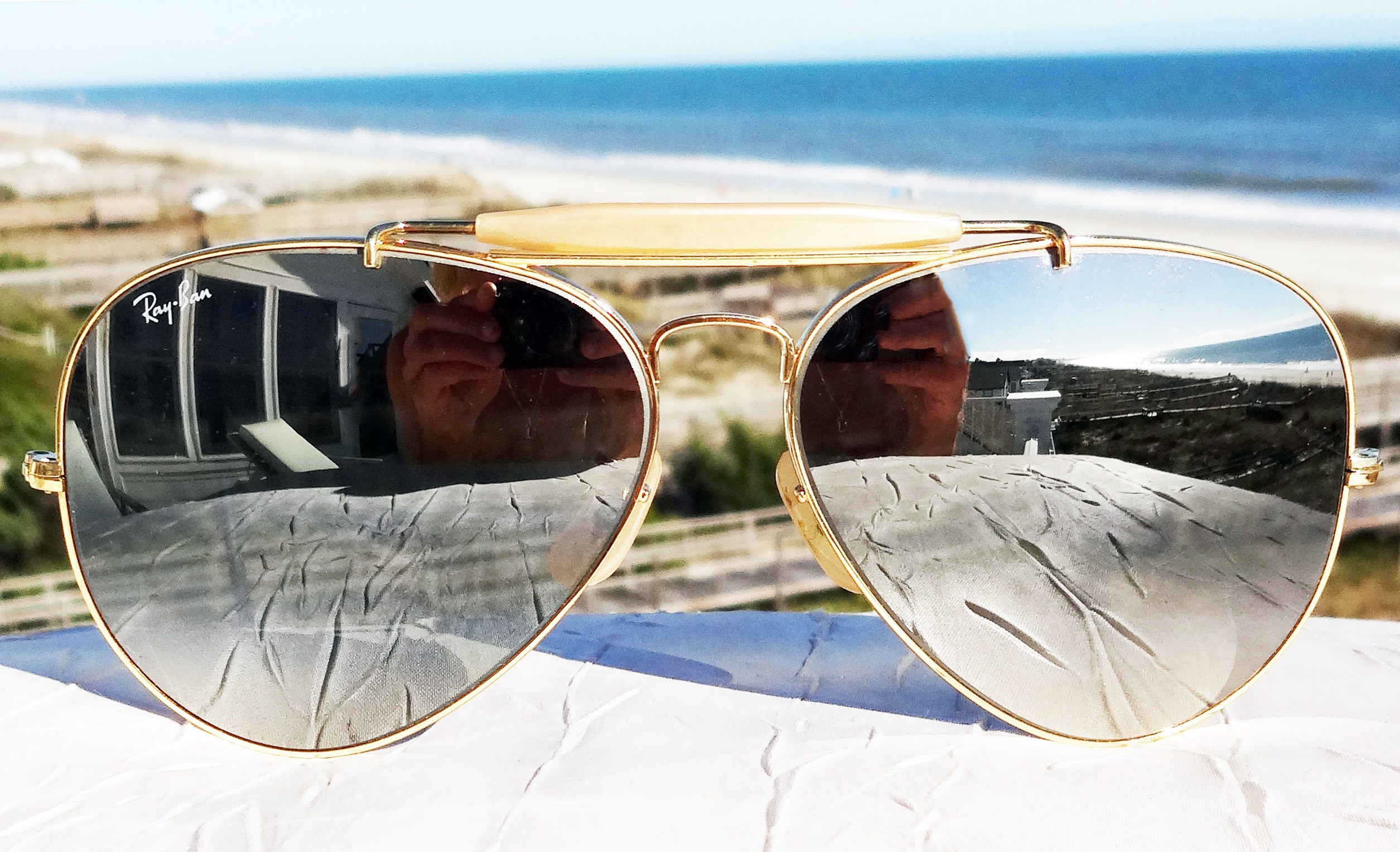 Ray-Ban Outdoorsman 62mm B-15 Gradient Mirror Shooter Sunglasses