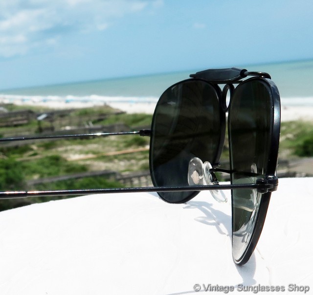 Ray-Ban L9596 Black Chrome Double Gradient Mirror Bullet Hole Shooter ...