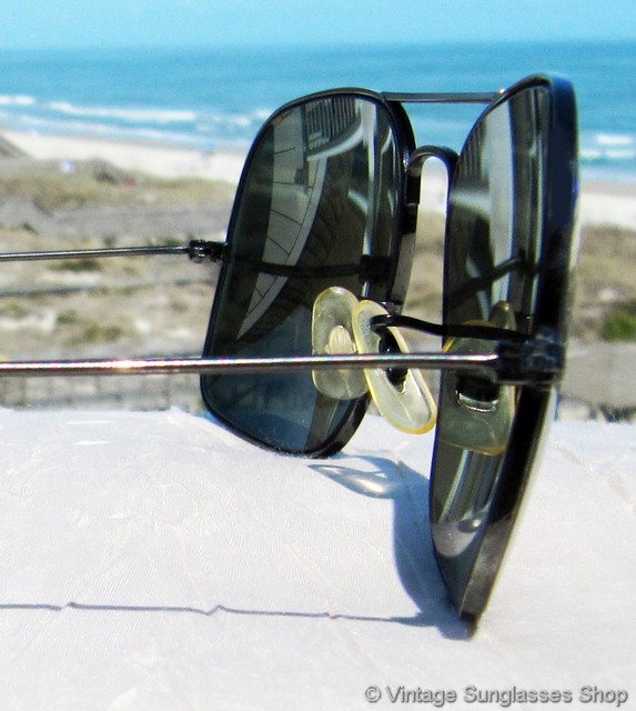 Ray-Ban Black Chrome Military Caravan Sunglasses