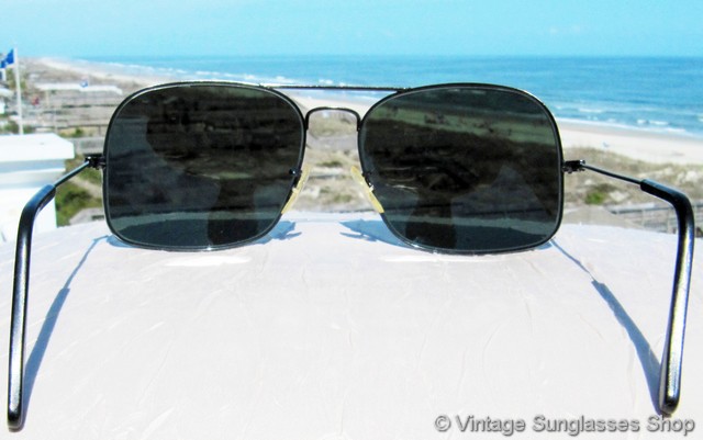 Ray-Ban Black Chrome Military Caravan Sunglasses