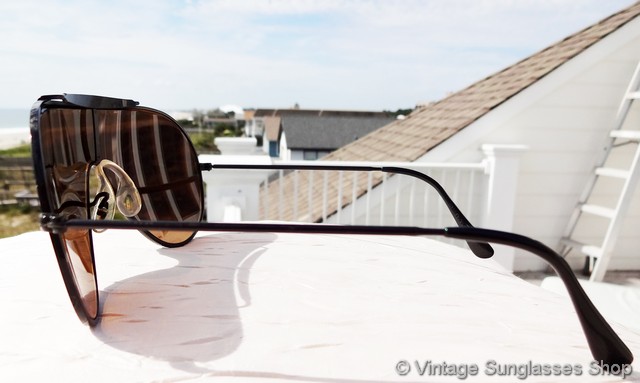 Ray-Ban Wings Black Chrome G-31 Mirrored Sunglasses and Shooters