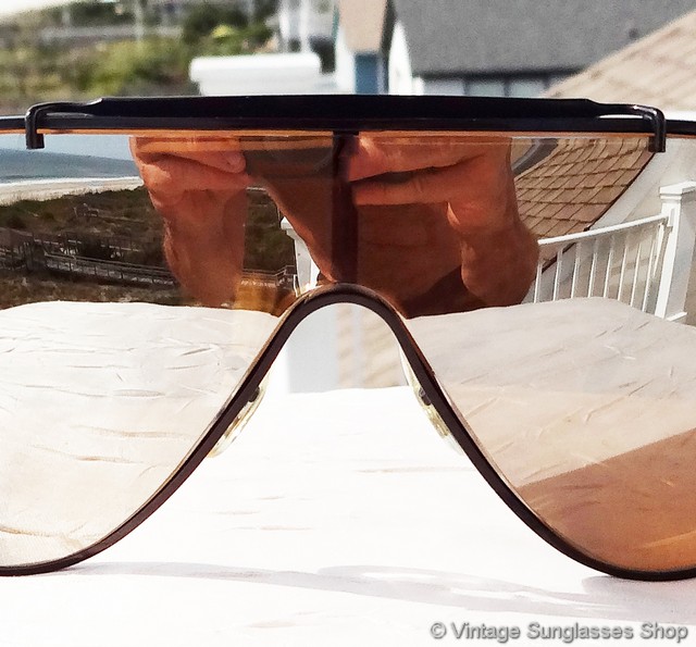 Ray-Ban Wings Black Chrome G-31 Mirrored Sunglasses and Shooters