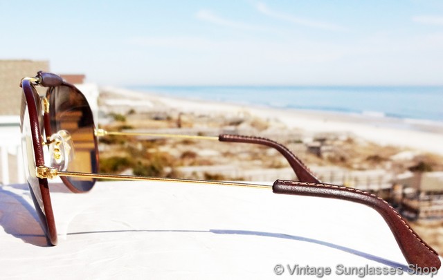 Ray-Ban Leathers Outdoorsman Top Gradient Mirror Sunglasses