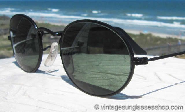 Ray-Ban Classic Collection Black Chrome Oval Sunglasses