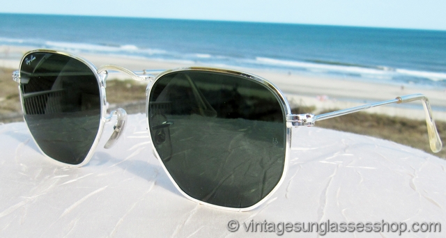 Ray-Ban Classic Metals Arista Silver and Gold Hexagonal Sunglasses