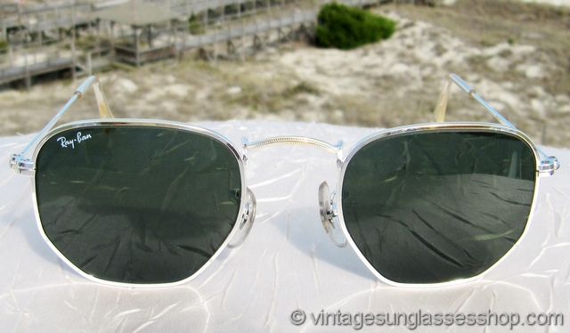 Ray-Ban Classic Metals Arista Silver and Gold Hexagonal Sunglasses