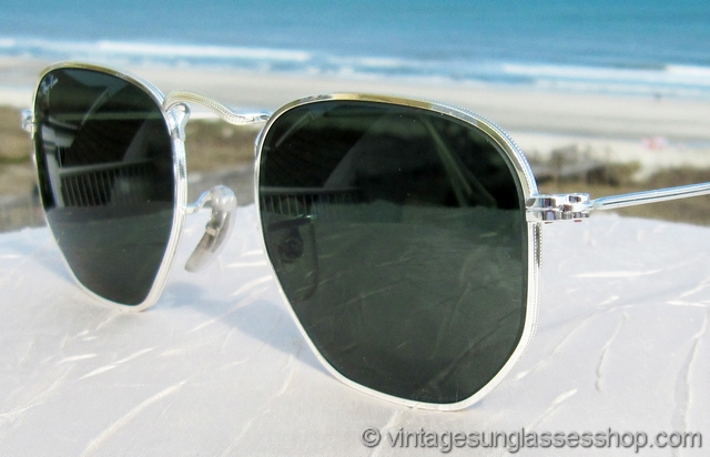 Ray-Ban Classic Metals Arista Silver and Gold Hexagonal Sunglasses