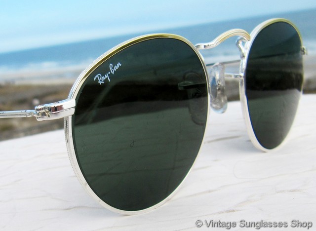 Ray-Ban Classic Metals Arista Silver and Gold Round Sunglasses
