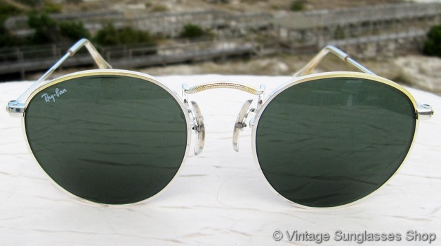 Ray-Ban Classic Metals Arista Silver and Gold Round Sunglasses