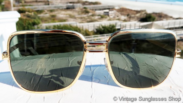 Ray-Ban Deep Groove Gold Military Aviator Sunglasses