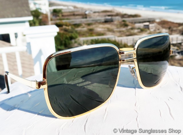 Ray-Ban Deep Groove Gold Military Aviator Sunglasses