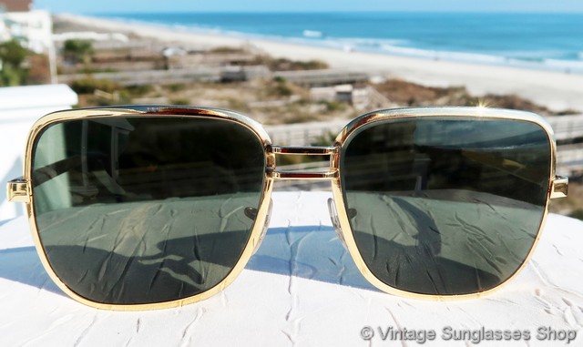 Ray-Ban Deep Groove Gold Military Aviator Sunglasses