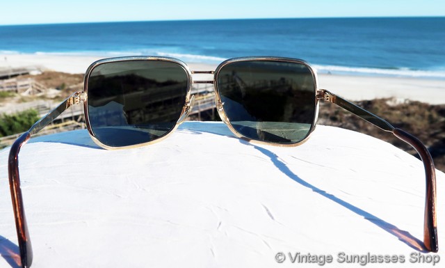 Ray-Ban Deep Groove Gold Military Aviator Sunglasses