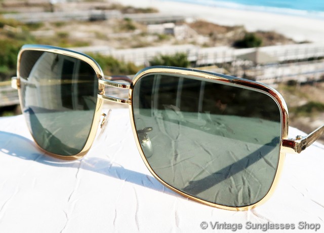 Ray-Ban Deep Groove Gold Military Aviator Sunglasses