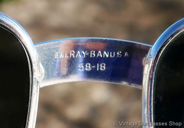 Ray-Ban Deep Groove Silver Military Aviator Sunglasses