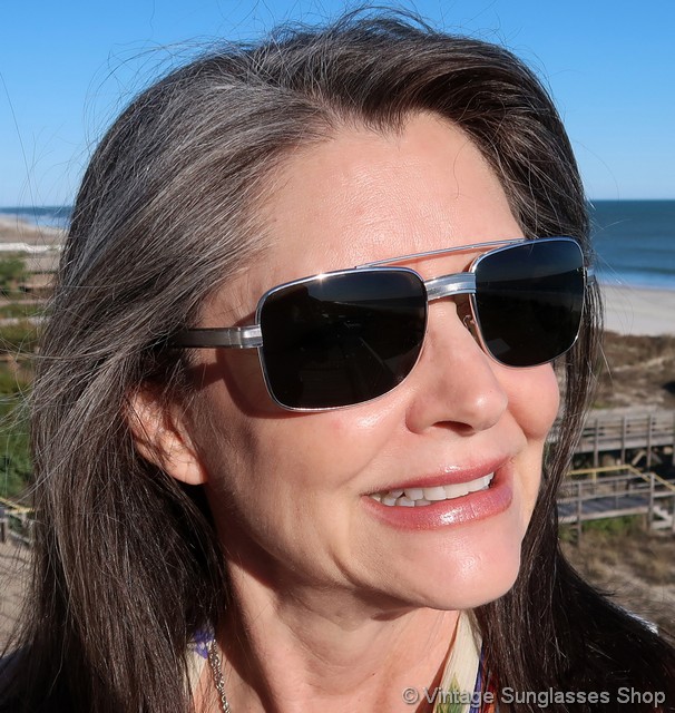 Ray-Ban Deep Groove Silver Military Aviator Sunglasses