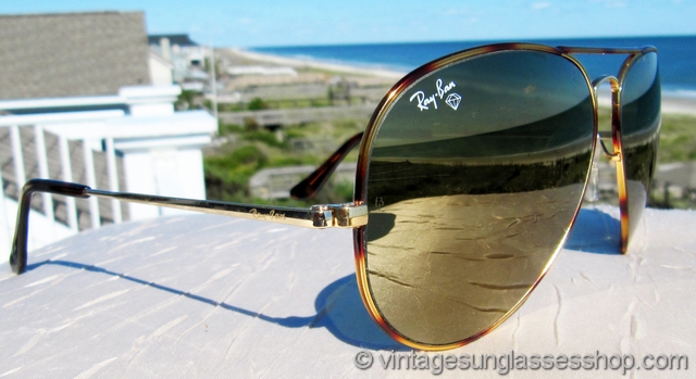 Ray-Ban Diamond Hard Tortuga Aviator Sunglasses