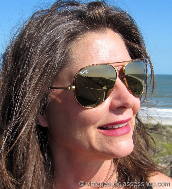 Ray-Ban Diamond Hard Tortuga Aviator Sunglasses