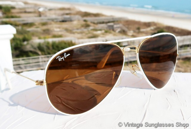 Ray-Ban White Flying Colors B-15 Sunglasses