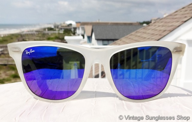 Ray-Ban W0943 Wayfarer Matte Crystal Blue Mirror Sunglasses