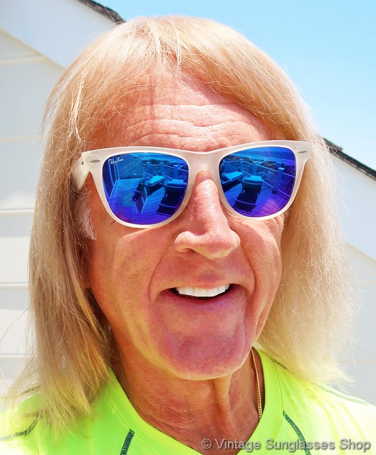 Ray-Ban W0943 Wayfarer Matte Crystal Blue Mirror Sunglasses