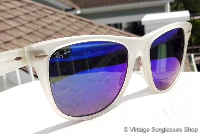 Ray-Ban W0943 Wayfarer Matte Crystal Blue Mirror Sunglasses