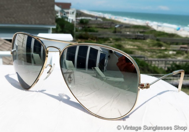 Ray-Ban L0418 G-31 Double Gradient Mirror Aviator Sunglasses