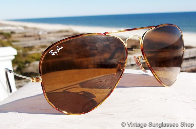 Ray-Ban L1701 Tortuga 58mm B-15 Aviator Sunglasses