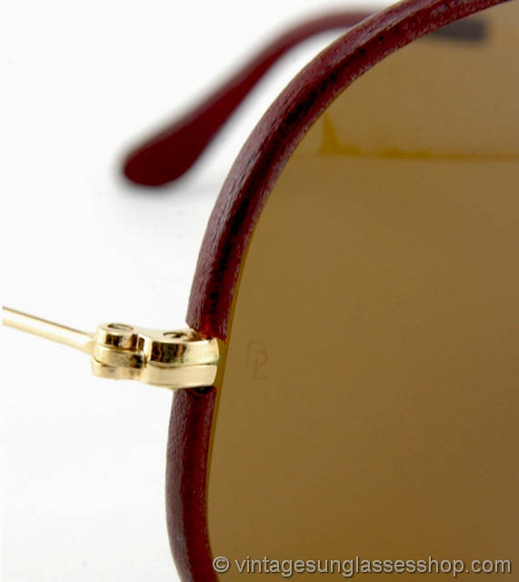 Ray-Ban Burgundy Leathers B-15 Bullet Hole Sunglasses