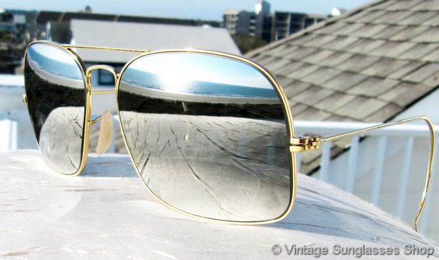 Ray-Ban Military Caravan Double Gradient Mirror Shooter Sunglasses