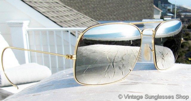 Ray-Ban Military Caravan Double Gradient Mirror Shooter Sunglasses