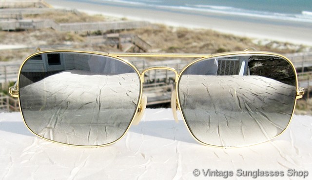 Ray-Ban Military Caravan Double Gradient Mirror Shooter Sunglasses