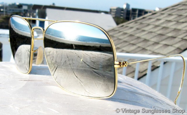 Ray-Ban Military Caravan Double Gradient Mirror Shooter Sunglasses