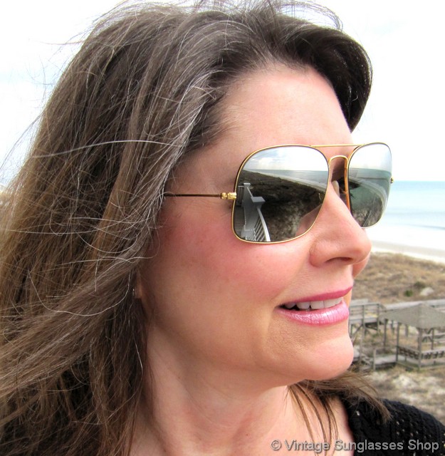 Ray-Ban Military Caravan Double Gradient Mirror Shooter Sunglasses