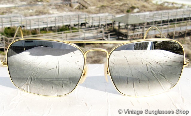 Ray-Ban Military Caravan Double Gradient Mirror Shooter Sunglasses