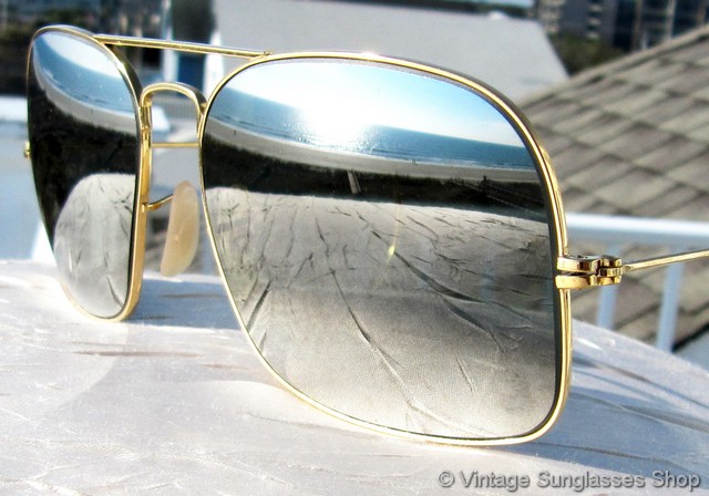 Ray-Ban Military Caravan Double Gradient Mirror Shooter Sunglasses