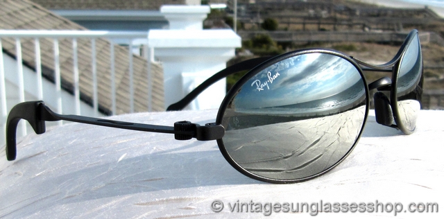 Ray-Ban Orbs Ellipse Black Chrome G-31 Mirrored Sunglasses