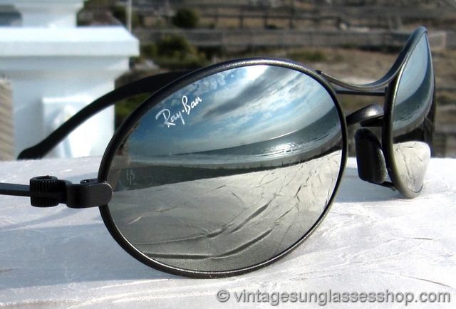Ray-Ban Orbs Ellipse Black Chrome G-31 Mirrored Sunglasses