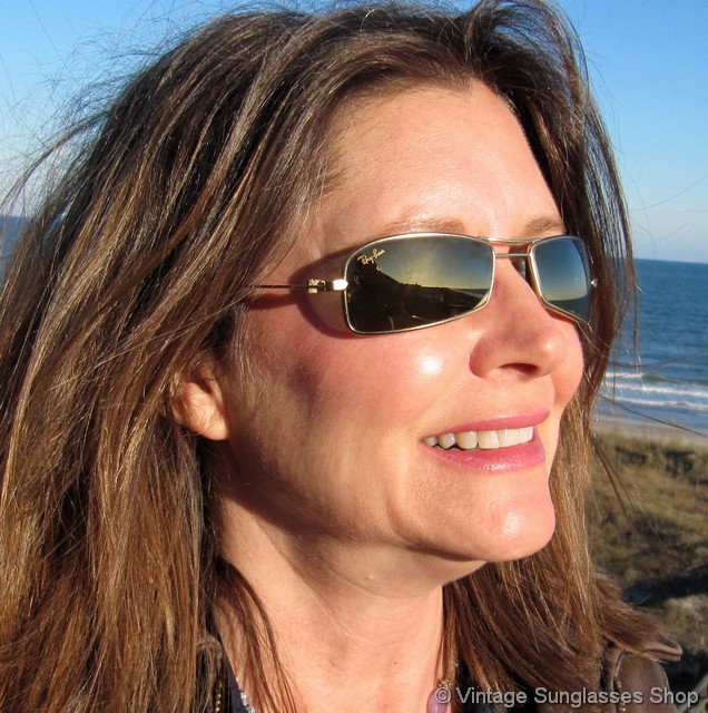 Ray-Ban W2308 Orbs Axis Square Gold Mirror Sunglasses